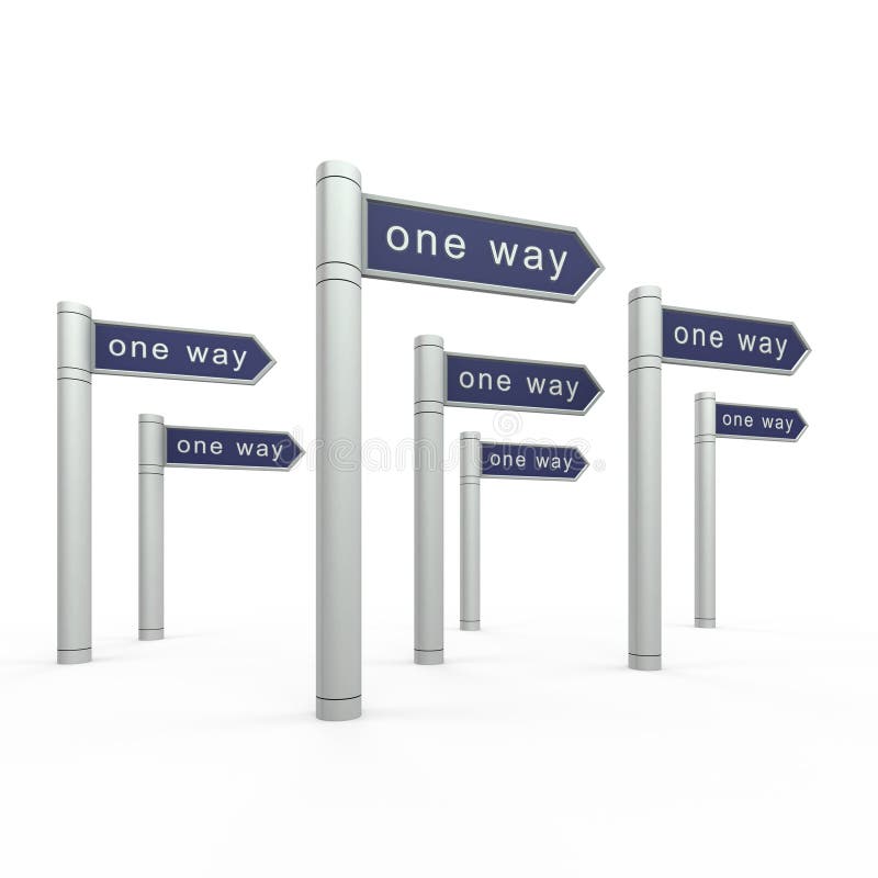 One way stock illustration. Illustration of pointer, isolated - 18016263