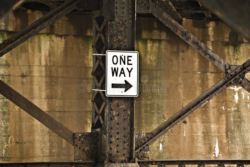 One Way stock image. Image of rustic, street, metal, wall - 21271769