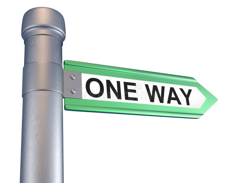 One way stock illustration. Illustration of destination - 23135457