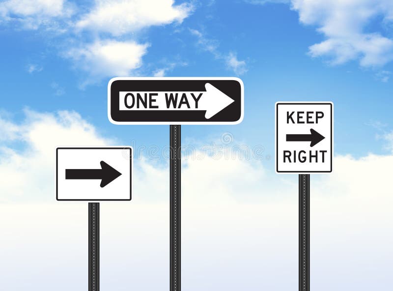 One way stock illustration. Illustration of blue, clean - 23373691