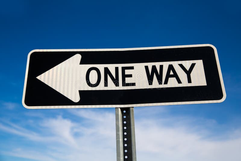 One way arrow sign in USA stock photo. Image of guidance - 35469460