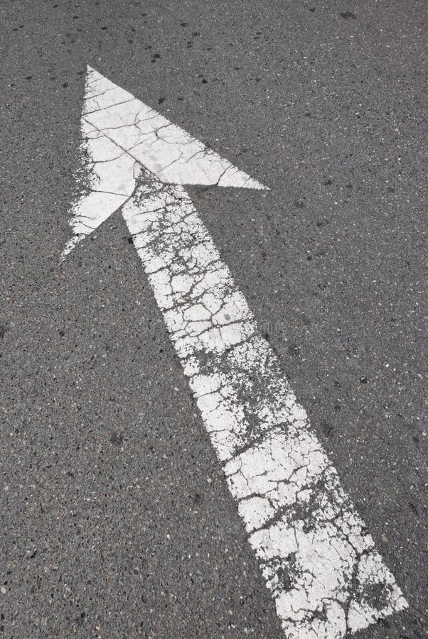 One Way Arrow on the Street Stock Image - Image of intersection ...