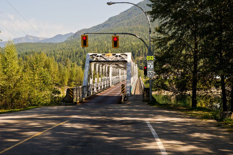 One way bridge stock photo. Image of mountains, street - 24525764