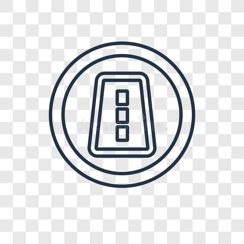 One Way Concept Vector Linear Icon Isolated on Transparent Background ...