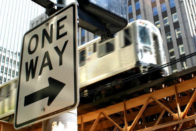One Way/El Train stock image. Image of tracks, tourist - 927441