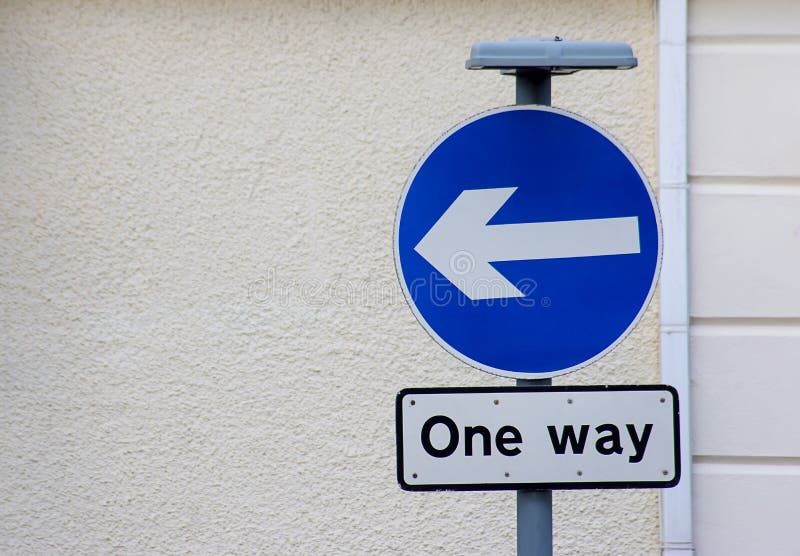 One way left stock image. Image of city, typically, advice - 46648727