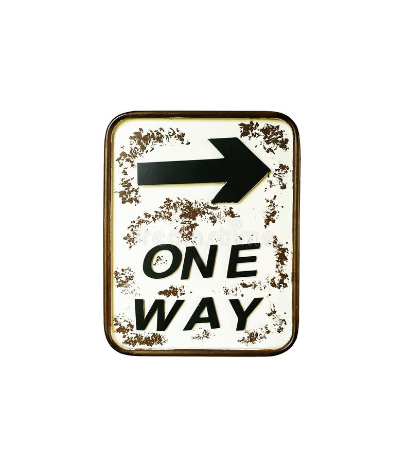 One Way Right Sign stock photo. Image of wall, sign - 194626012