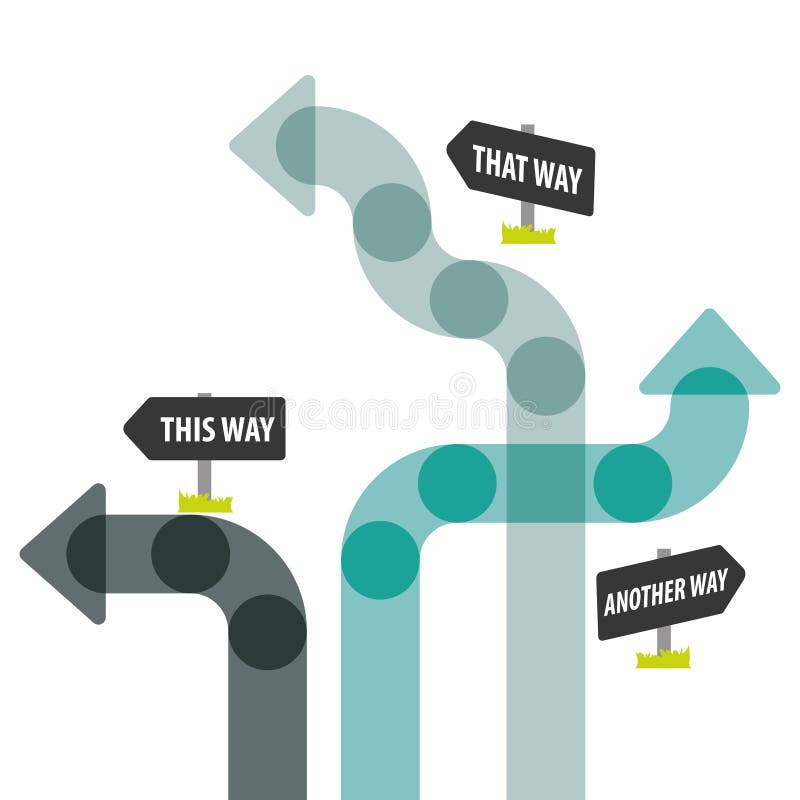 One Way Road Sign Advertising Design, Stock Vector - Illustration of ...