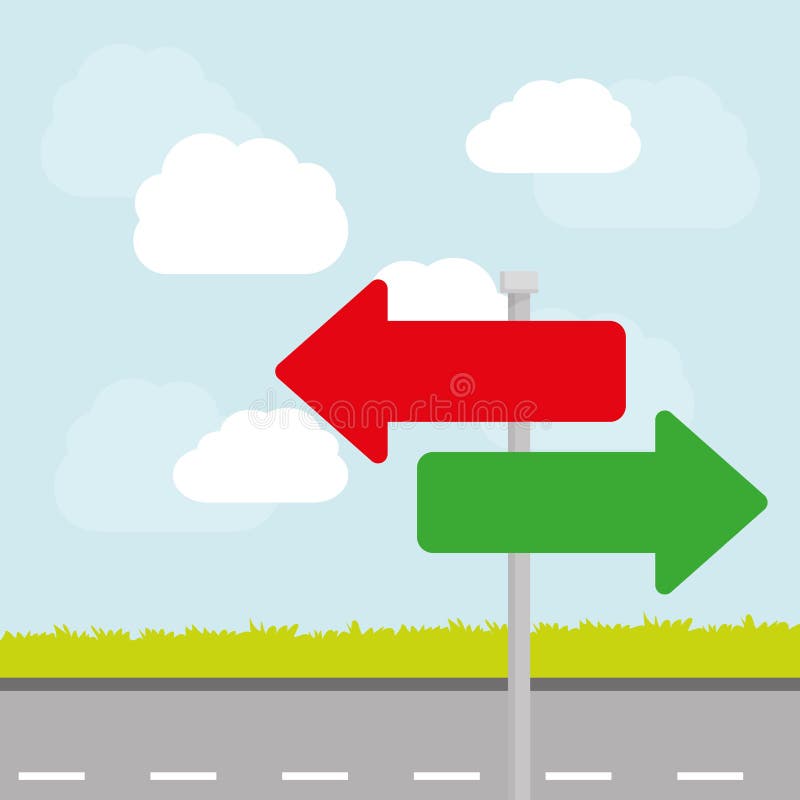 One Way Road Sign Advertising Design, Stock Vector - Illustration of ...