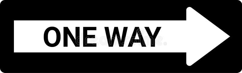 One Way Road Sign. Traffic Direction Vector Arrow Board One Way Sign ...