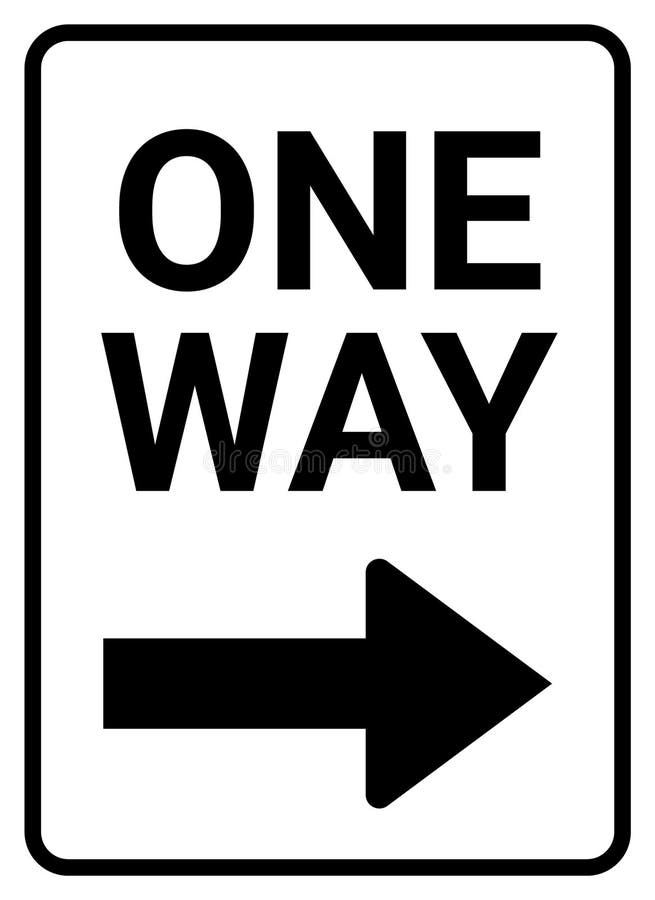 One Way Road Sign. Traffic Direction Vector Arrow Board One Way Sign ...