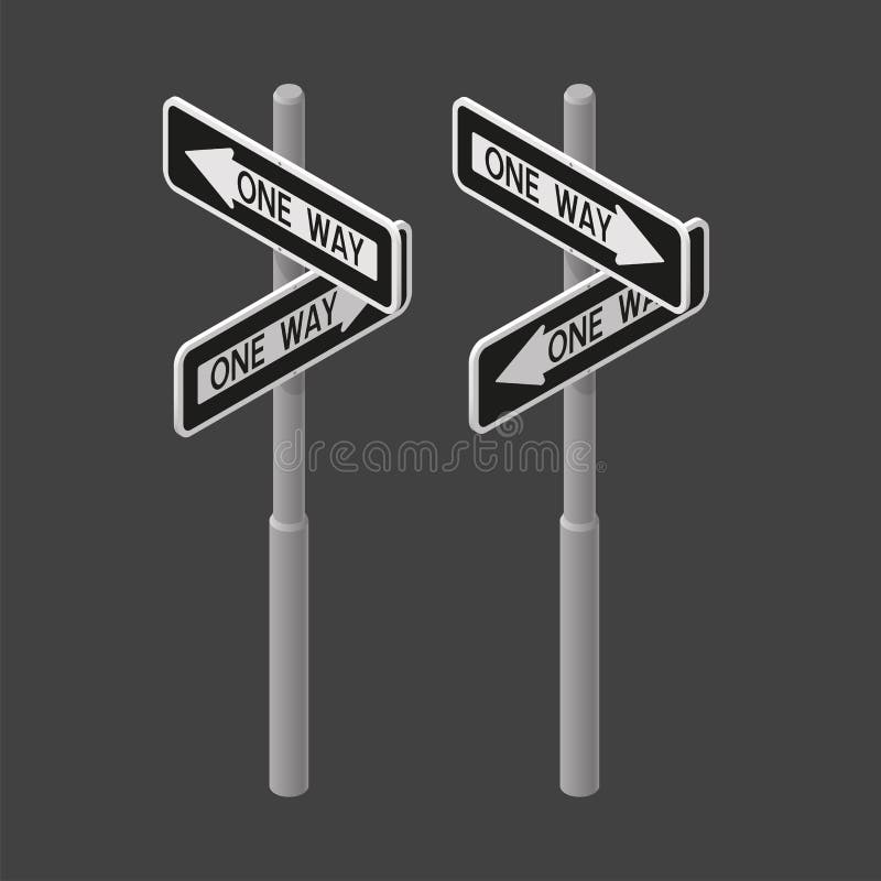 One way road sign stock vector. Illustration of journey - 197912194