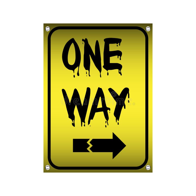 One way sign stock vector. Illustration of notification - 12384822