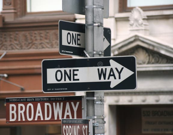 One Way Sign stock image. Image of signal, transportation - 1530769