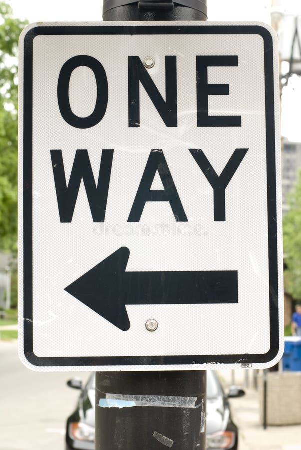 One Way Sign stock image. Image of sign, wall, alley - 14486539