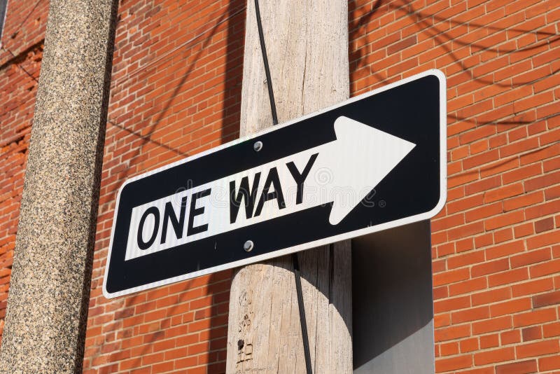 One Way sign stock photo. Image of copy, american, object - 270672344