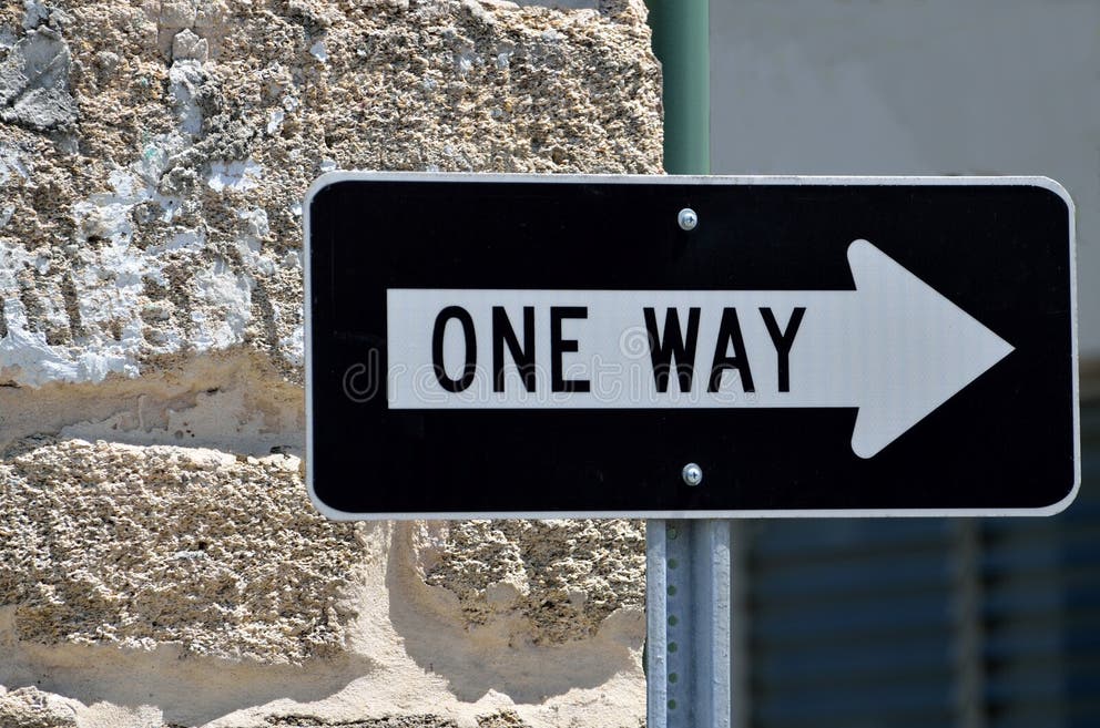 One way sign stock image. Image of arrow, restriction - 55618967