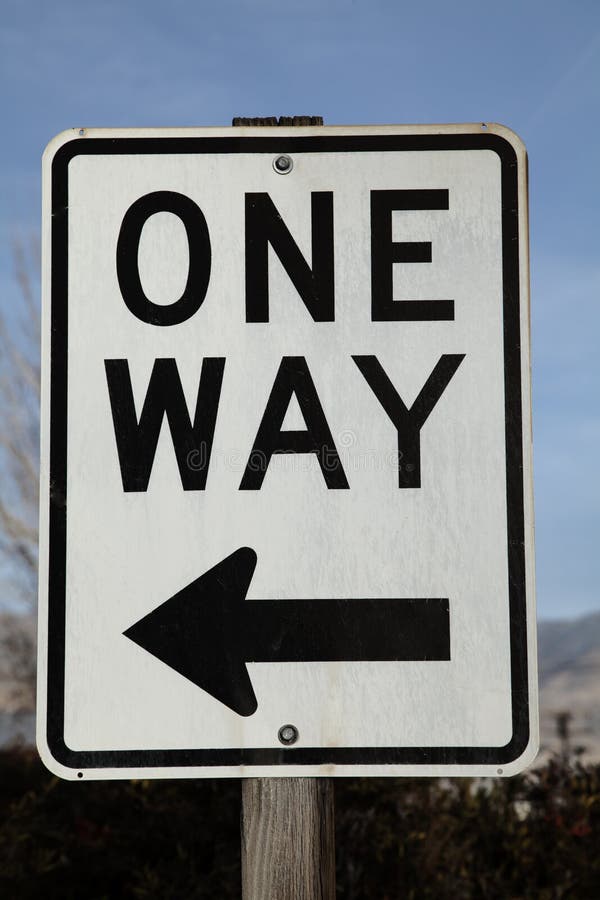 One Way Sign Red