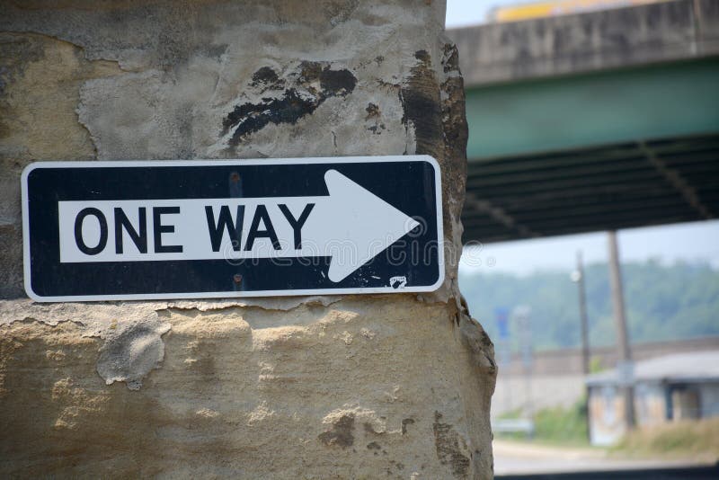 One way stock image. Image of warning, arrow, direction - 55312009