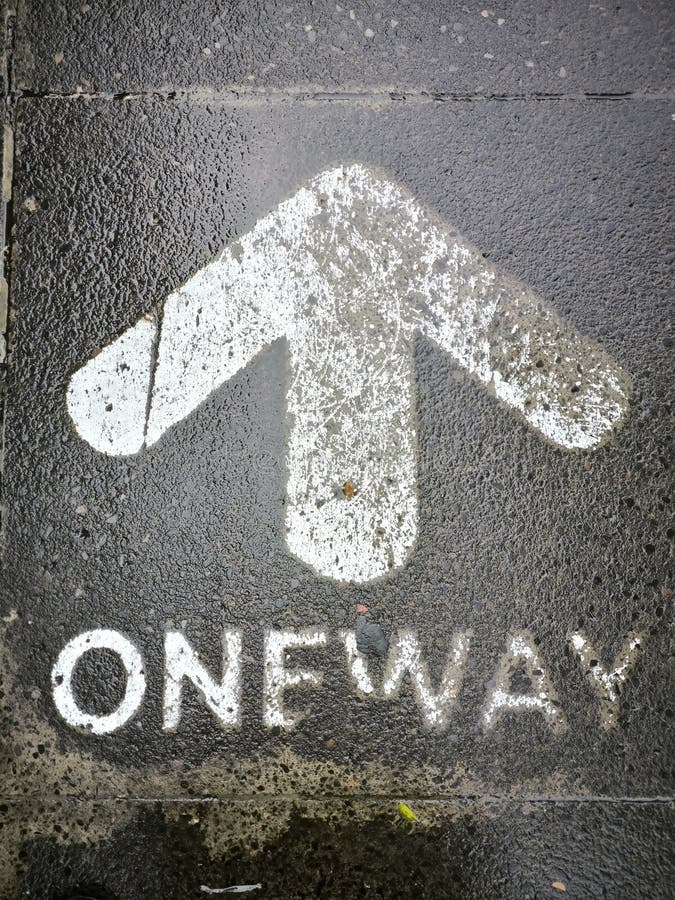 One Way Sign on the Street for Traffic Stock Photo - Image of sign ...