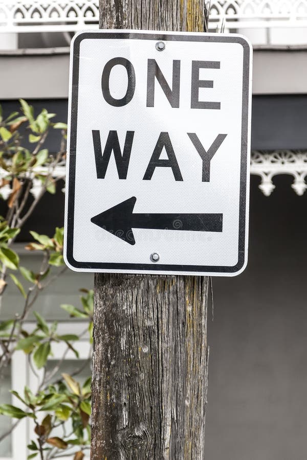 One Way Sign in Sydney Australia Stock Photo - Image of danger, arrow ...