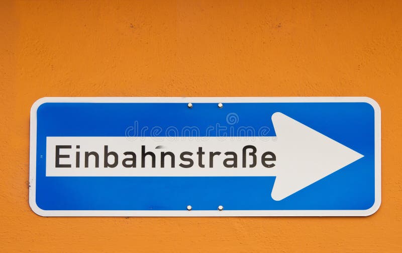 One way sign 2) stock image. Image of germany, decide - 37908237