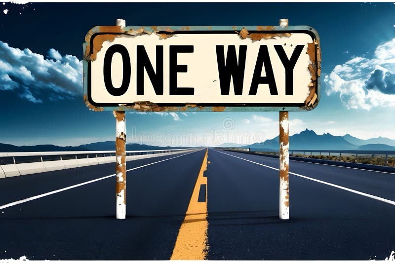 One Way Signboard on a Road Stock Photo - Image of drive, marker: 328614110