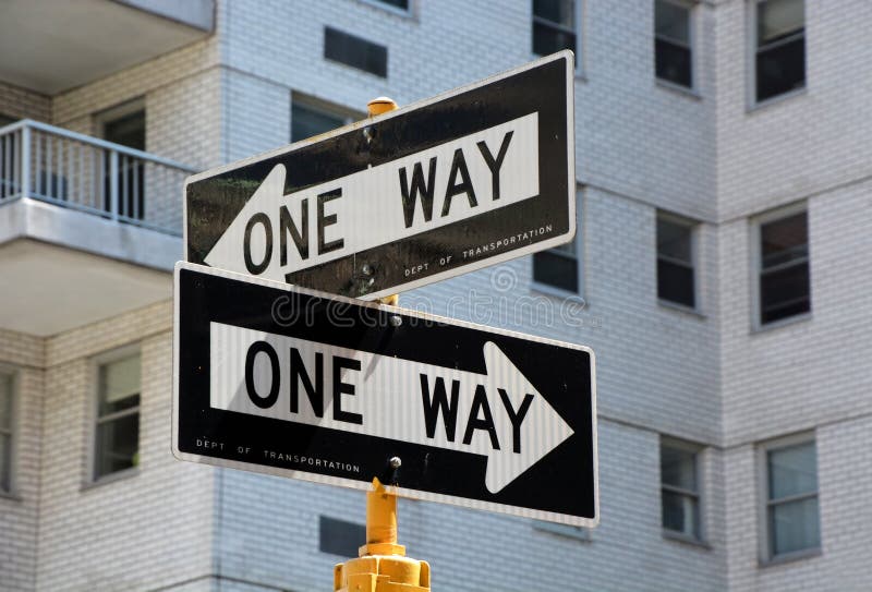 One way signs stock photo. Image of crossing, information - 34156138