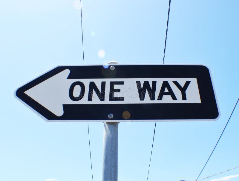One way stock image. Image of lens, flare, sign, street - 42952361