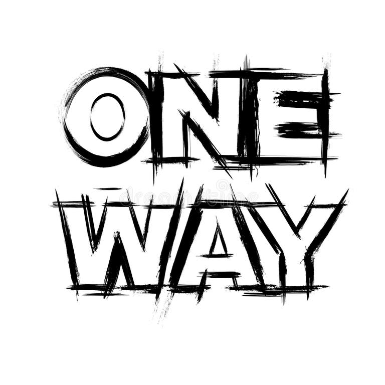 One Way Text Grunge Background Stock Vector - Illustration of icon ...