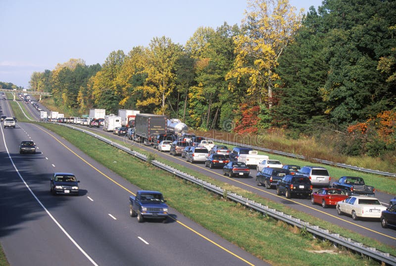 A One Way Traffic Jam in North Carolina Editorial Stock Photo - Image ...