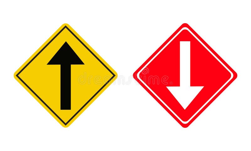 One Way Traffic Road Sign Isolate on White Background Stock Photo ...