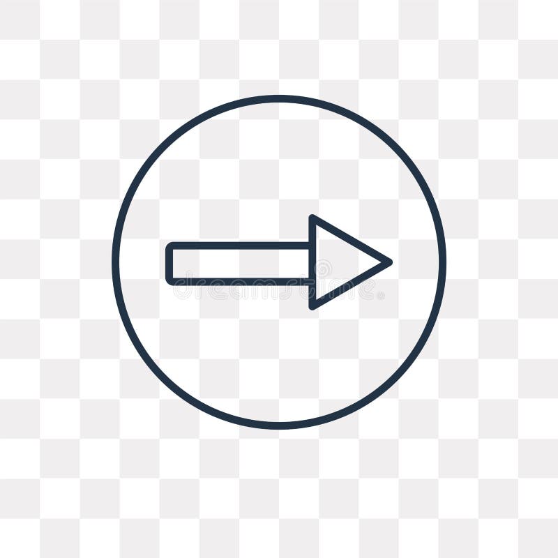 One Way Vector Icon Isolated On Transparent Background, Linear O Stock ...