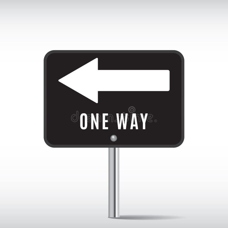 One Way. Vector Illustration Decorative Design Stock Vector ...