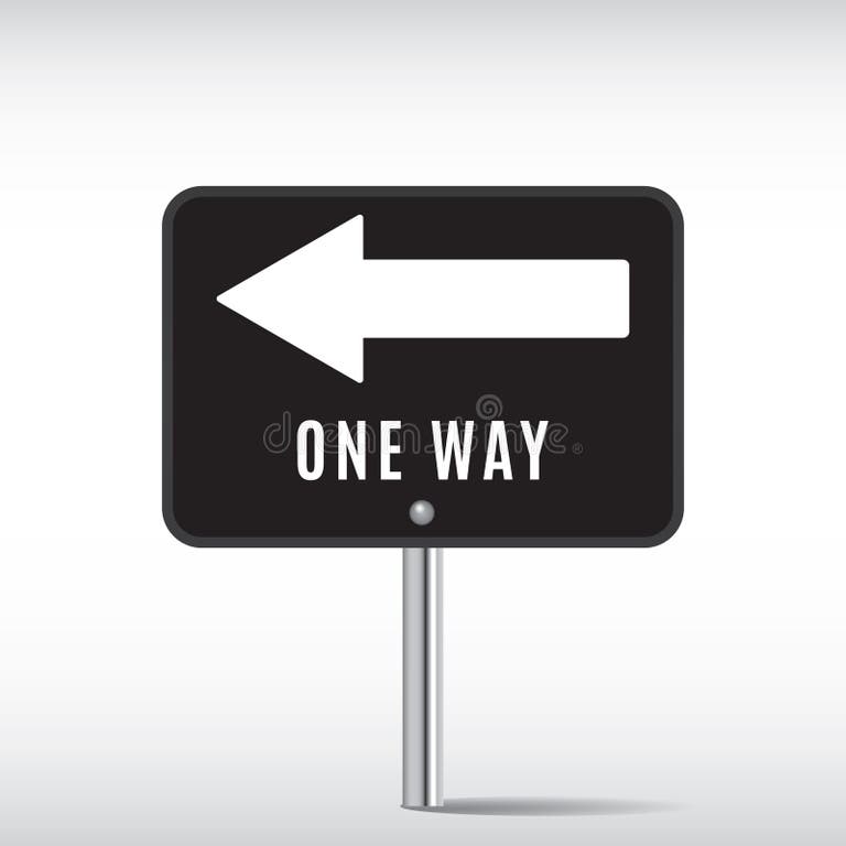 One Way. Vector Illustration Decorative Design Stock Vector ...
