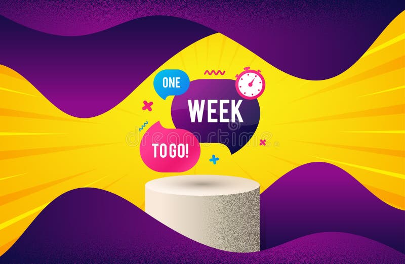 One Week Offer Bubble Banner. Discount Sticker Shape. Vector Stock ...