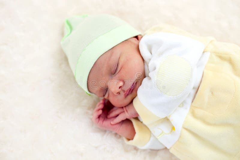 One Week Old Baby Boy Asleep Stock Photo - Image of beauty, child: 19048372