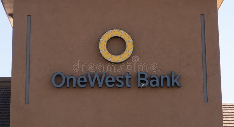 One West Bank Signage editorial stock photo. Image of logo - 183167568