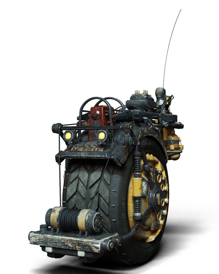 Black Heavy Mech Attack in a White Background Stock Illustration ...