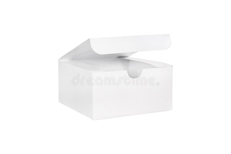 One white box stock photo. Image of side, gift, pack - 132211122