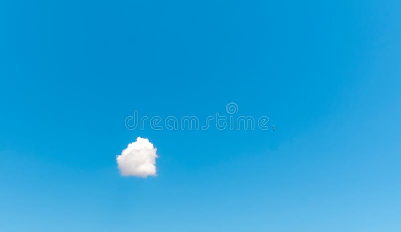 One White Cloud Against a Blue Sky Stock Image - Image of color, clear ...