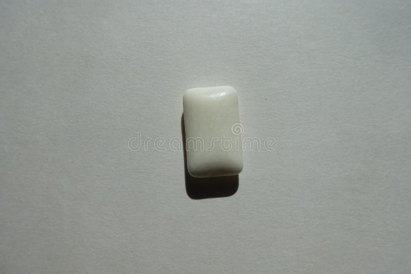 One White Piece of Chewing Gum from Above Stock Image - Image of yummy ...