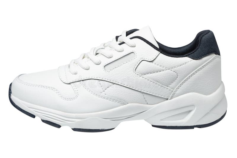 One White Sneaker, in Motion, for an Active Lifestyle, the Back Side ...