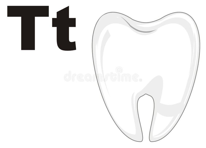 Teeth and letters stock illustration. Illustration of mouth - 124610693