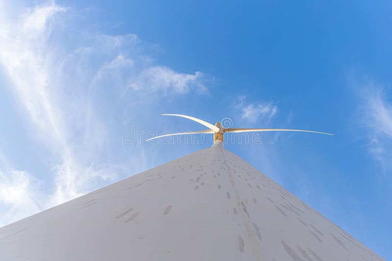 One White Wind Generator Produces Alternative Energy by Wind on the ...