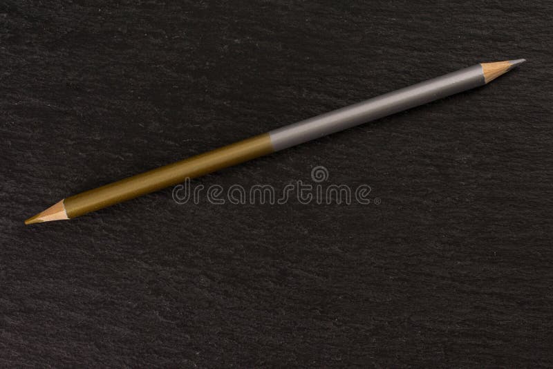 Vibrant Colored Pencil on Grey Stone Stock Photo - Image of flat ...