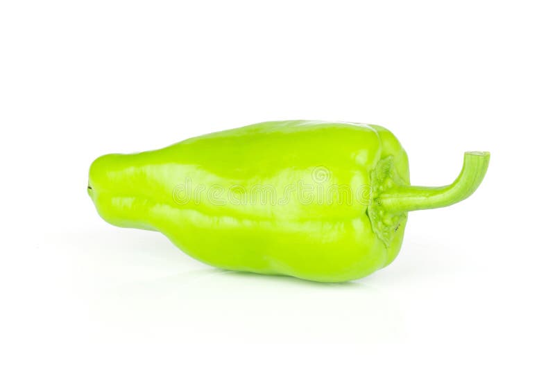 Fresh Raw Light Green Pepper on White Stock Image - Image of light ...