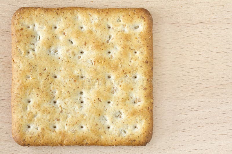One wholegrain cracker stock image. Image of hole, rectangle - 31126283