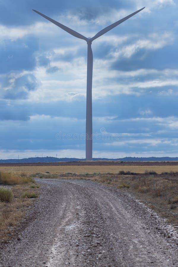 One Wind Generator in a Way Stock Photo - Image of electric ...