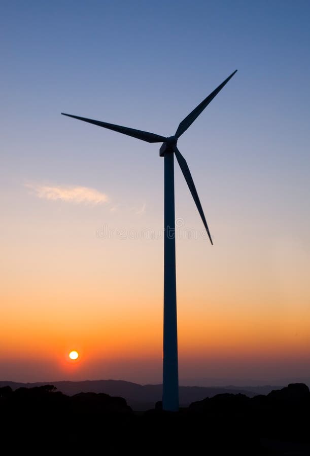 One wind turbine stock image. Image of environment, energy - 29558893